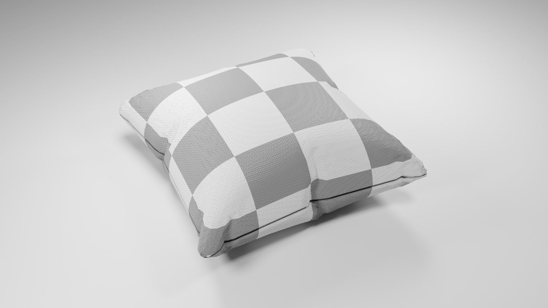Checkered pillow 3D model | CGTrader