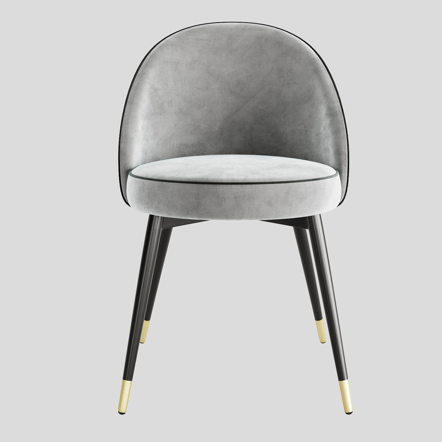 Dining Chair Cooper Roche Light Grey Velvet 3D model | CGTrader