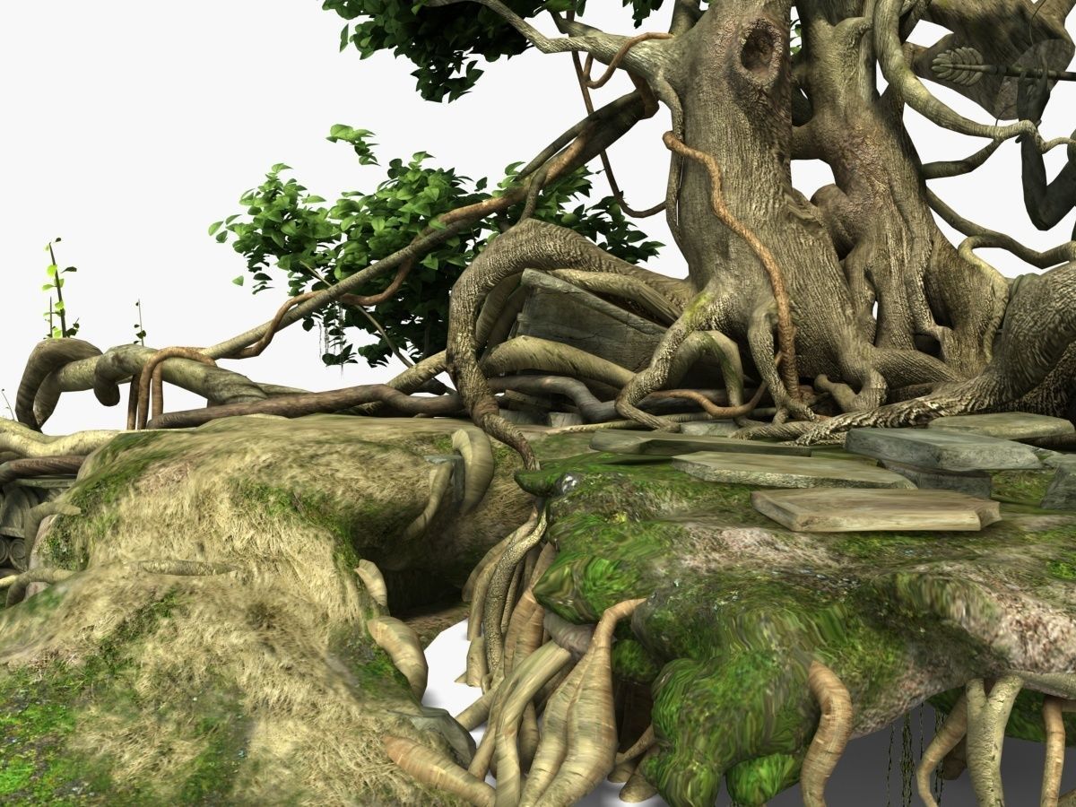 Temple Ruins Tree 3D model | CGTrader