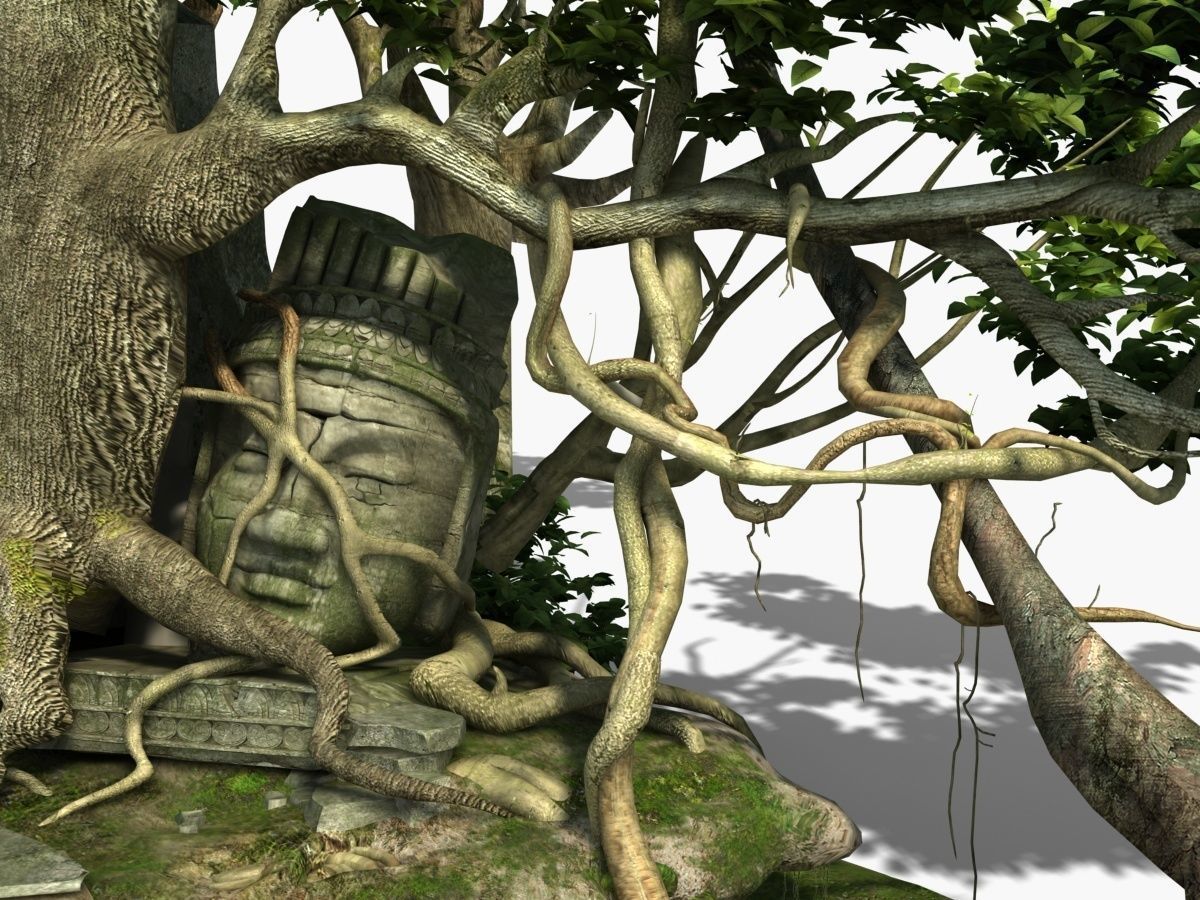 Temple Ruins Tree 3D model | CGTrader