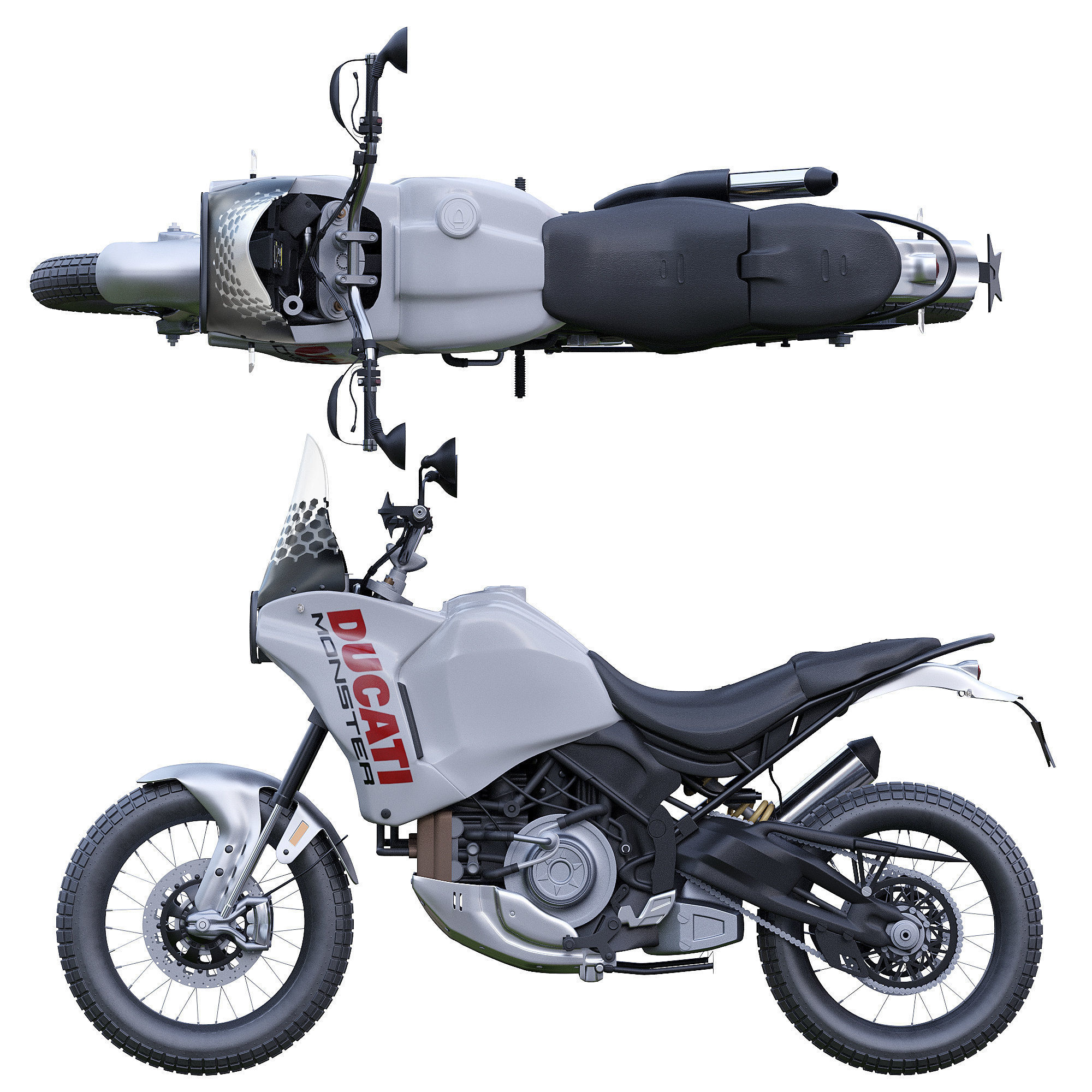 Dugatti motorcycle 3D model | CGTrader