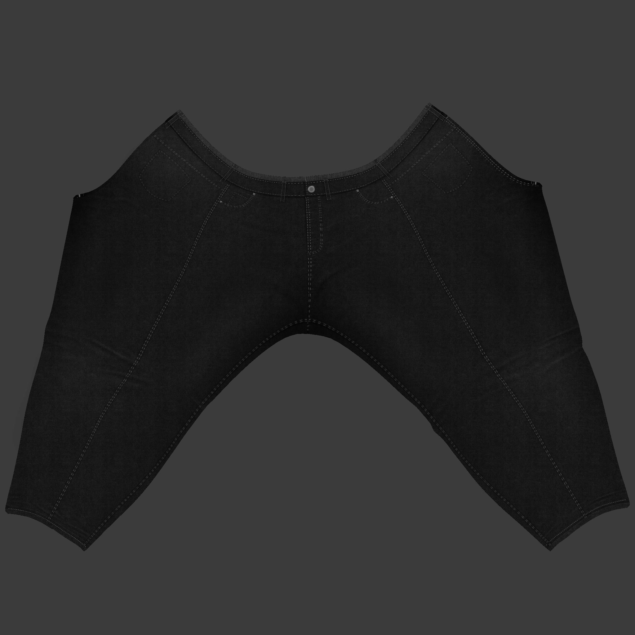 3D model Dark Navy Denim Pants VR / AR / low-poly | CGTrader