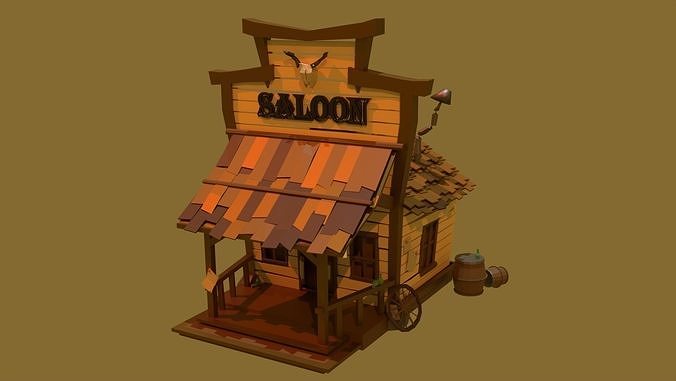 3D model Western Saloon VR / AR / low-poly | CGTrader