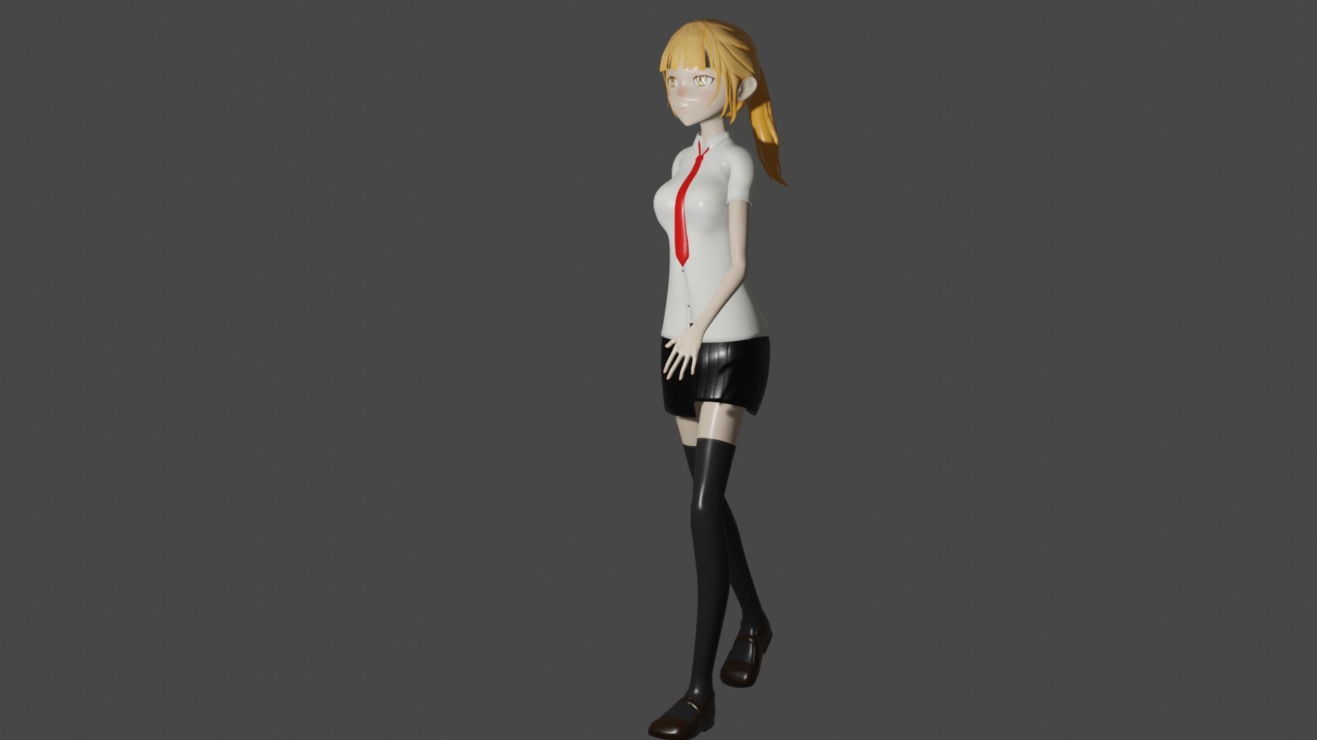 Anime School Girl 3D model animated rigged | CGTrader
