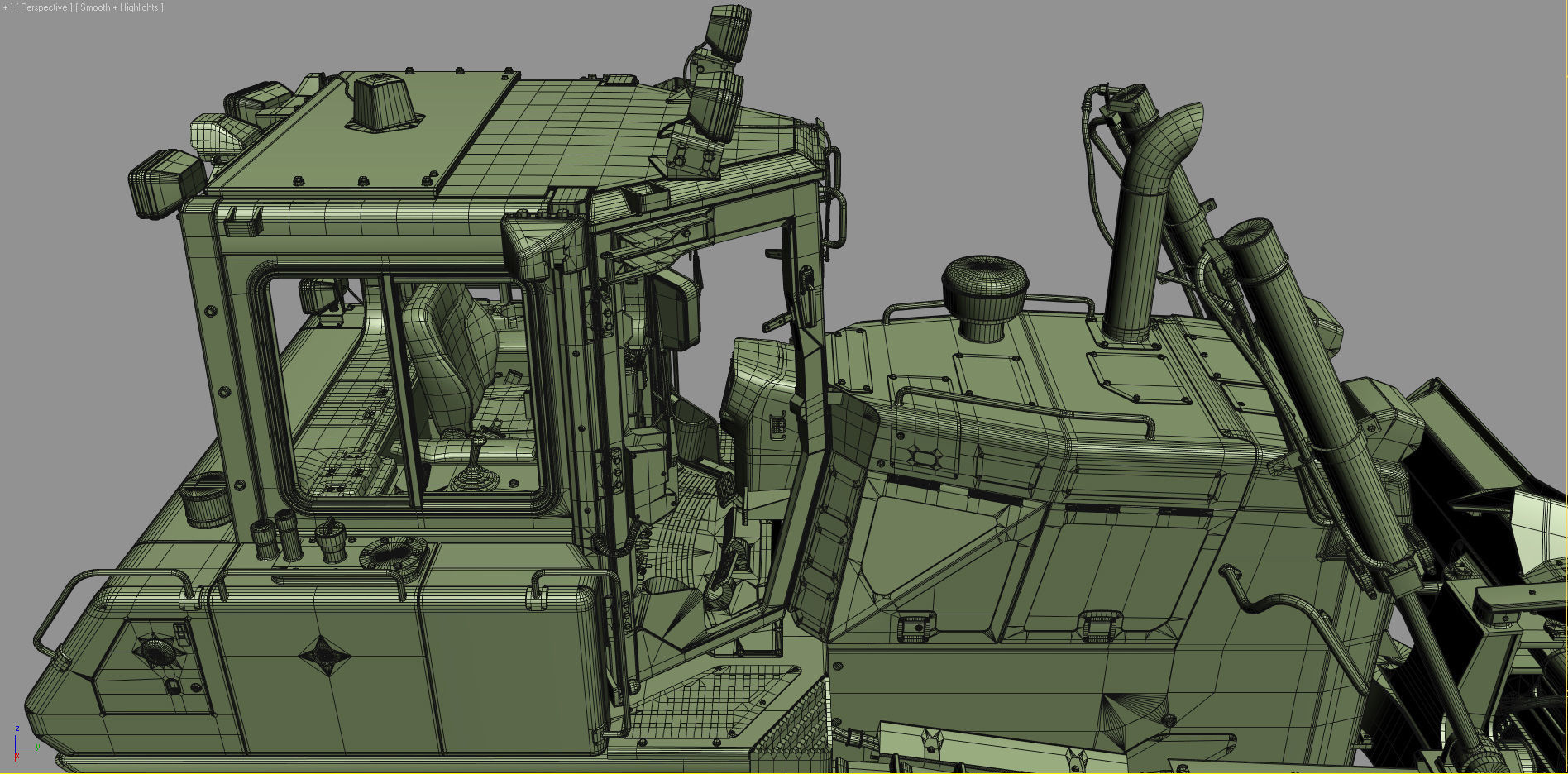 Collection Midsize Construction Machines Komatsu 3D model | CGTrader