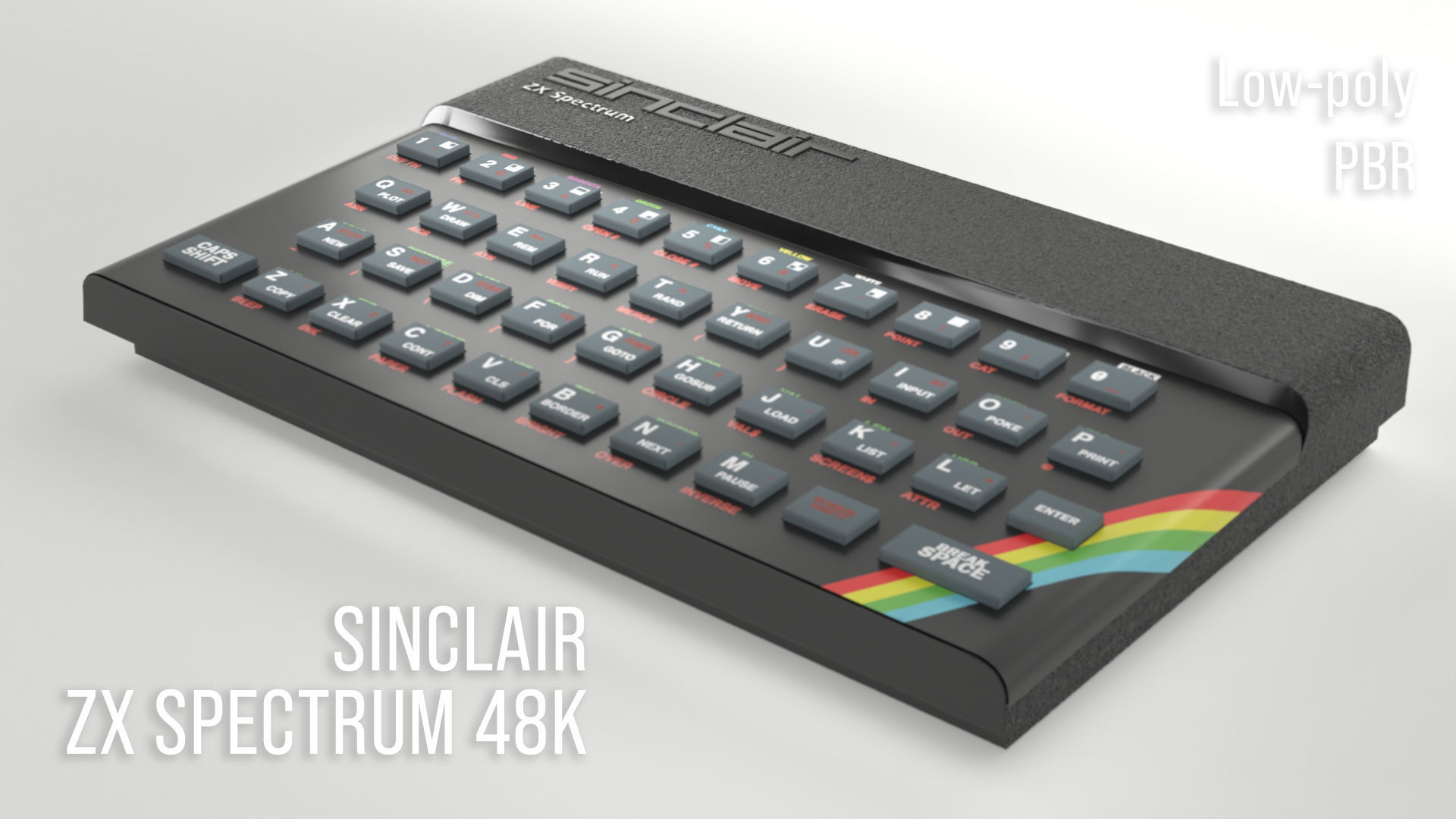 3D model Sinclair ZX Spectrum 48K VR / AR / low-poly | CGTrader