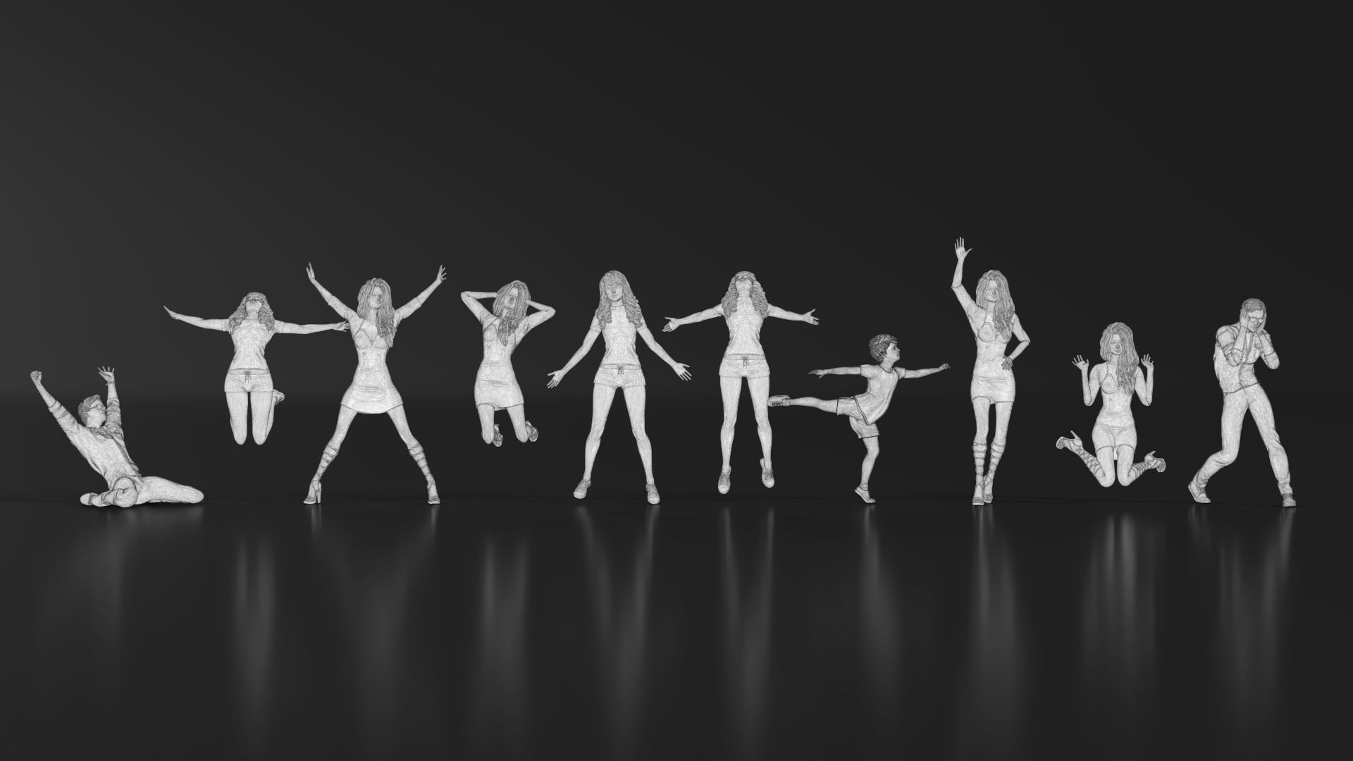 HD People 11 Happy 3D model 3D printable | CGTrader