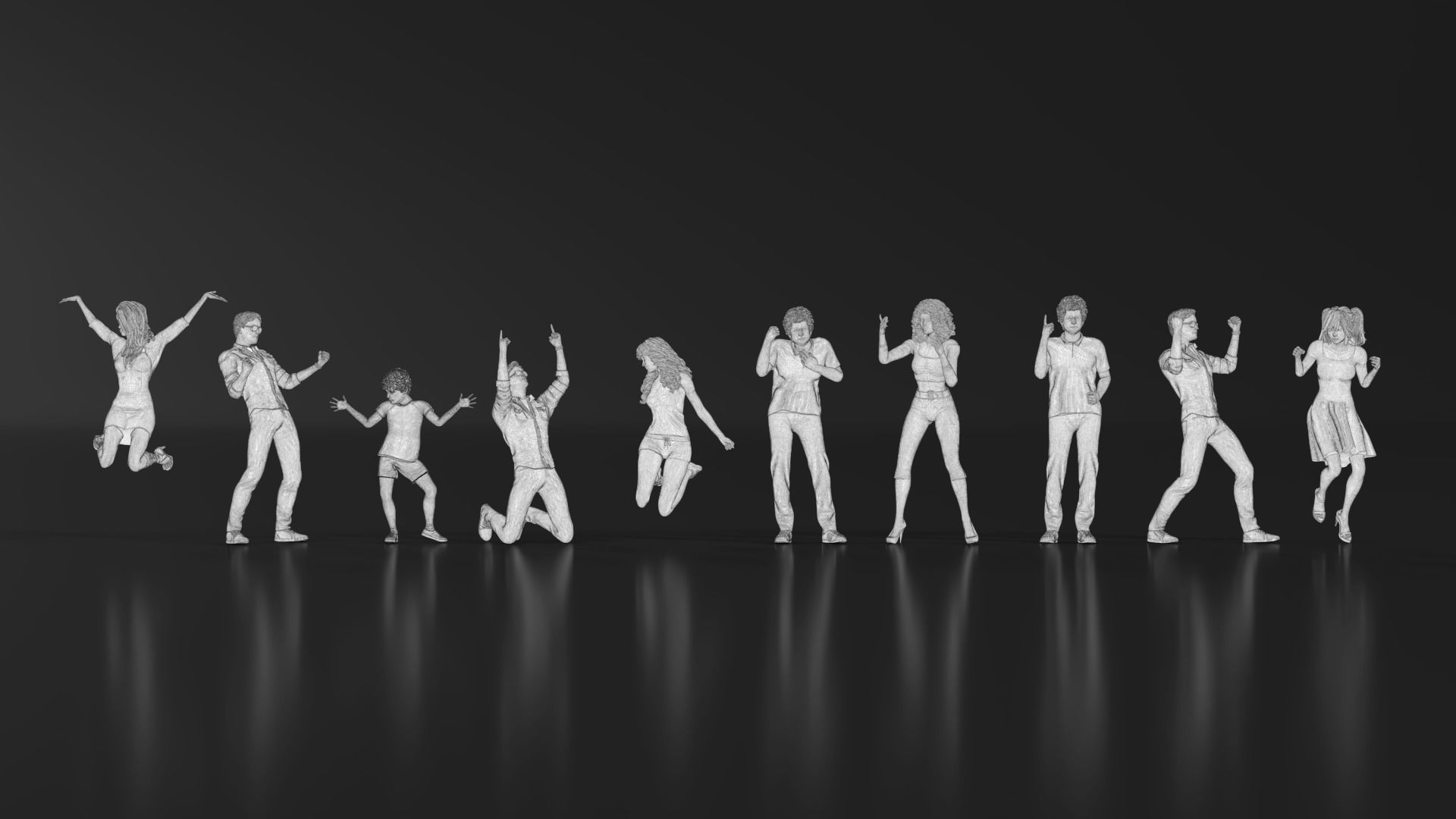 HD People 11 Happy 3D model 3D printable | CGTrader