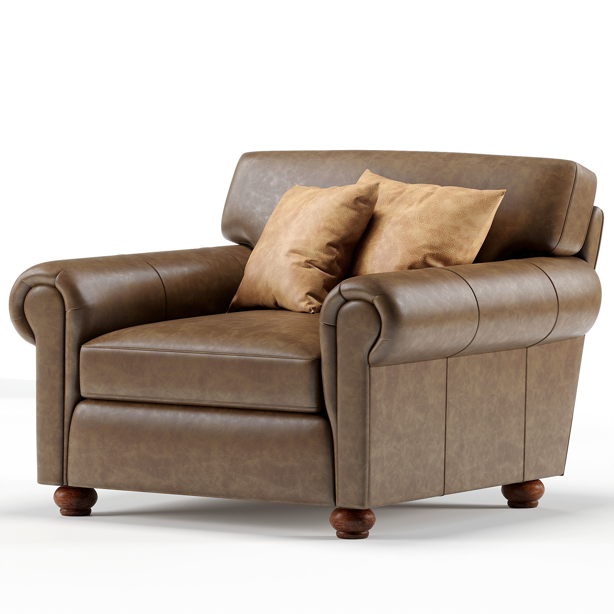 RH ORIGINAL LANCASTER LEATHER CHAIR 3D model | CGTrader