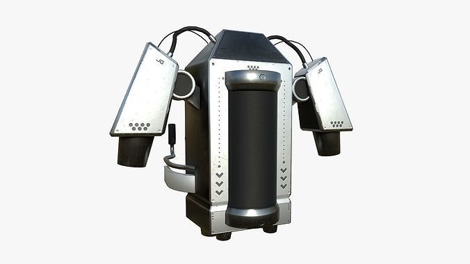 3D model Jetpack G08 Light Steel - SciFi Character Design VR / AR / low ...