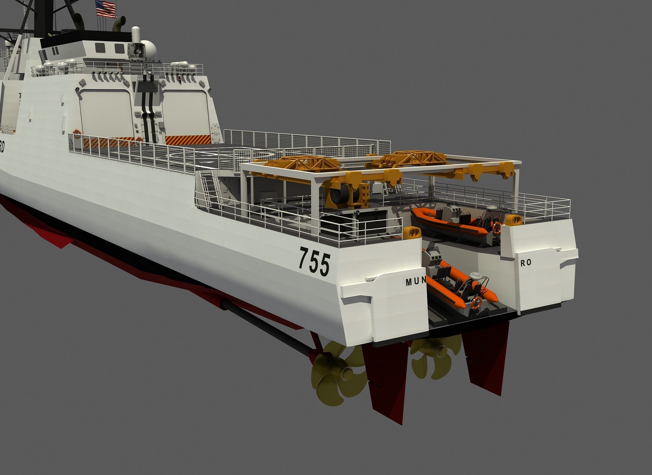 USCGC MUNRO - LEGEND CLASS US CUTTER-COAST GUARD 3D model | CGTrader
