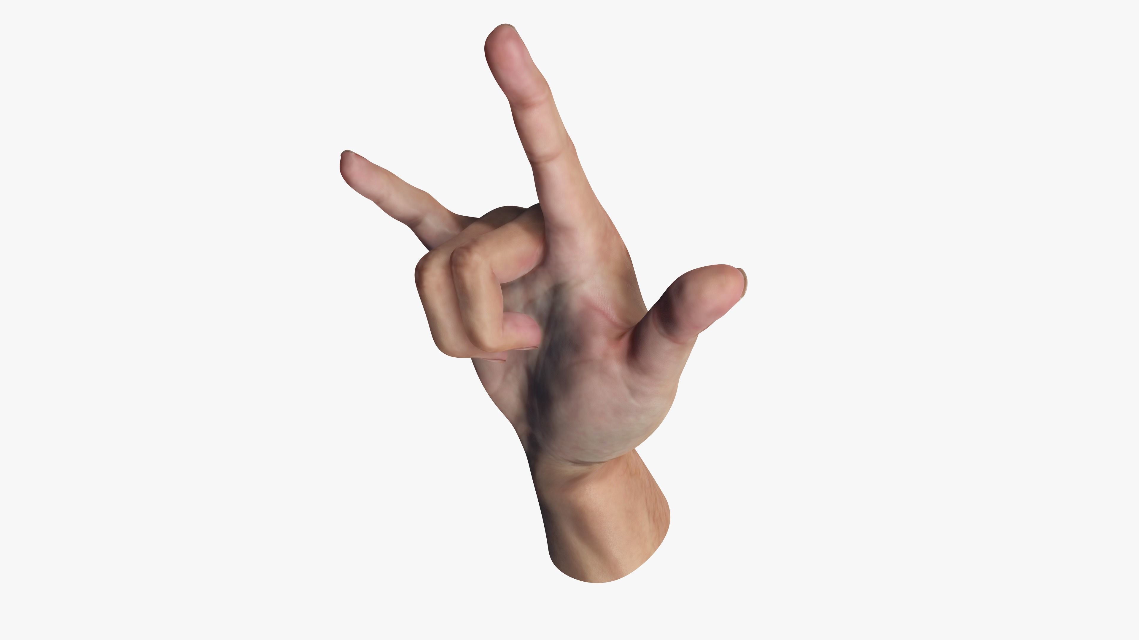 3D model Hand Motion Gesture Rock VR / AR / low-poly | CGTrader