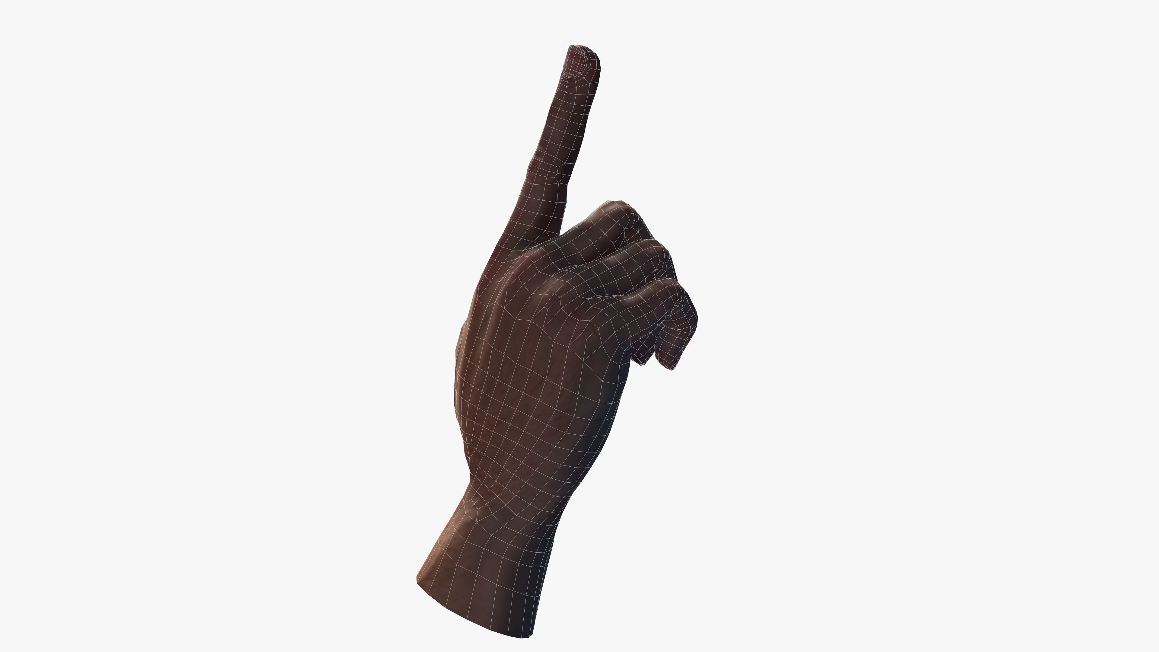 3D model pointing Hand Motion Gesture point VR / AR / low-poly | CGTrader