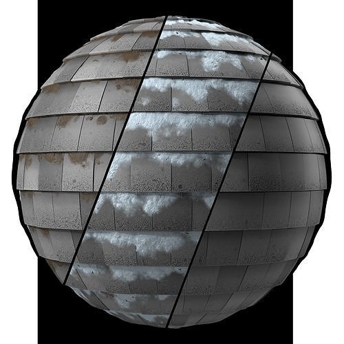 Texture Roof Tile Materials 49- Roofing Mudd and Snow Seamless Pbr 4k ...