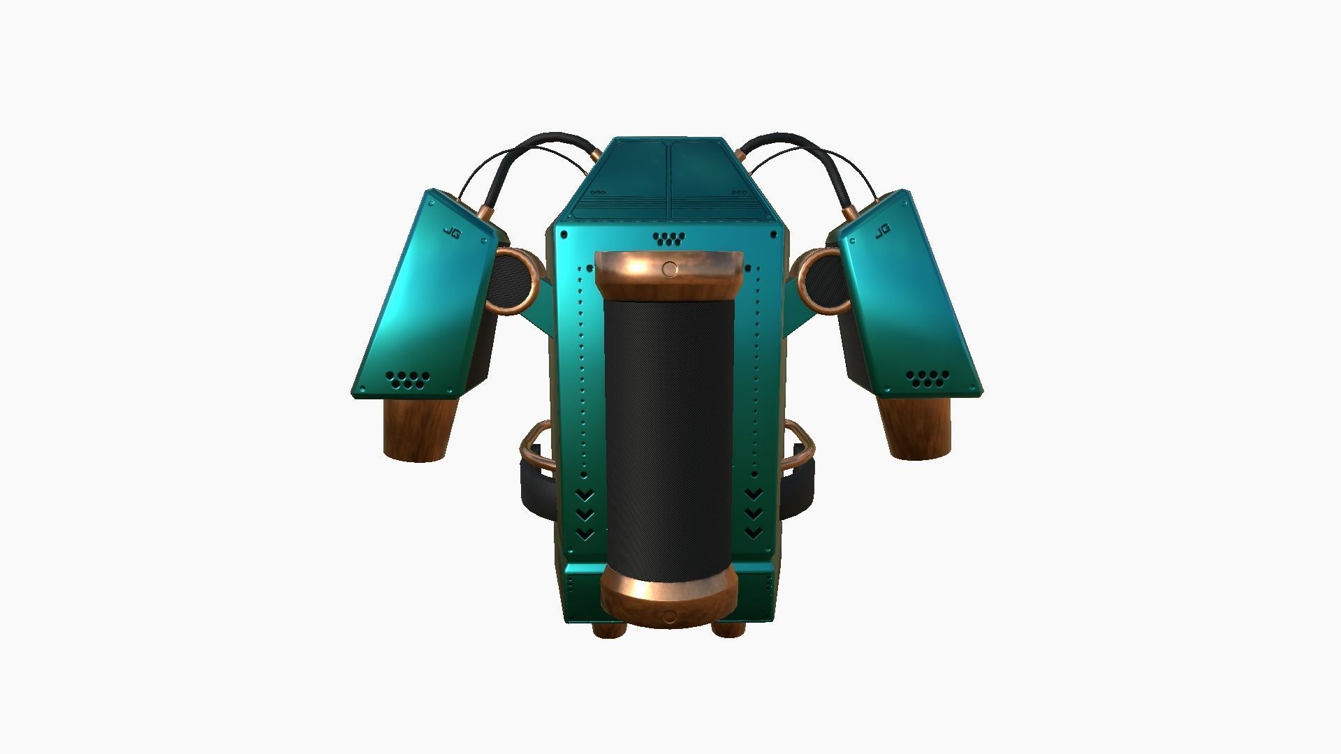 3D model Jetpack G10 Blue Bronze - SciFi Character Design VR / AR / low ...