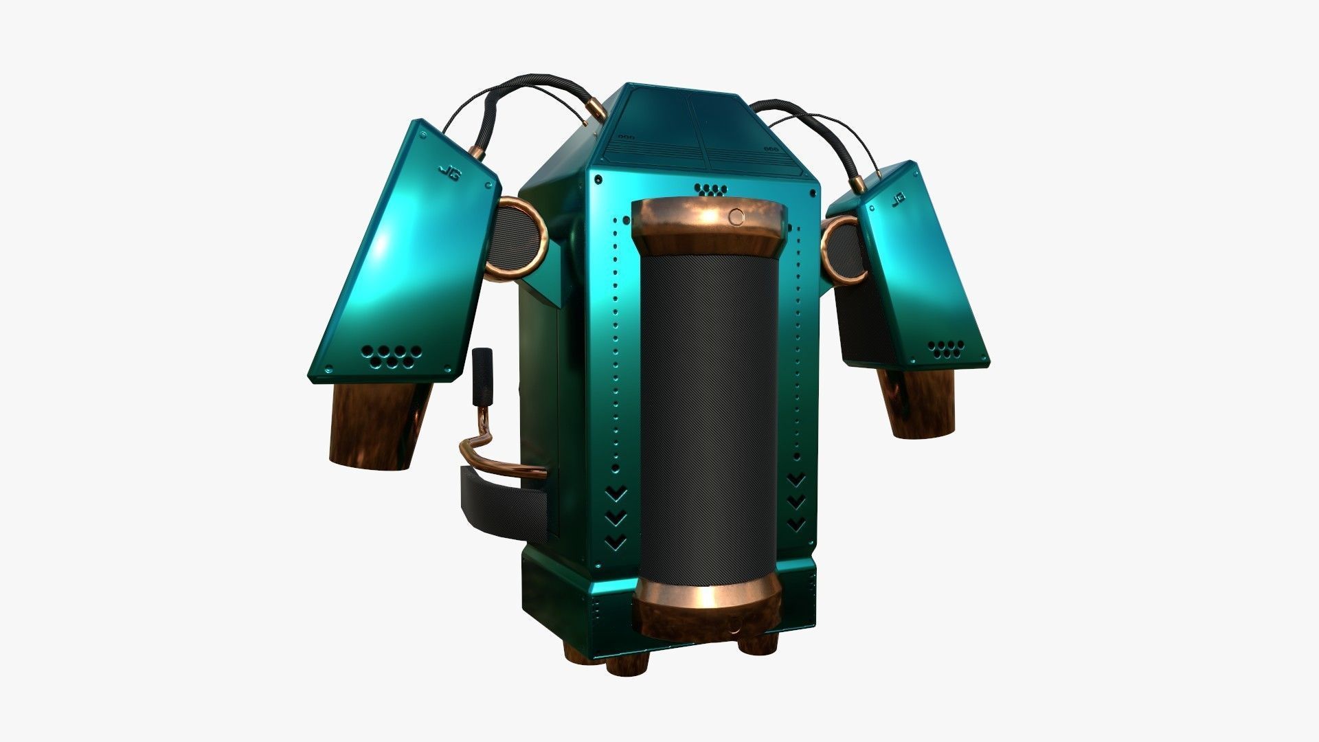 3D model Jetpack G10 Blue Bronze - SciFi Character Design VR / AR / low ...