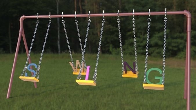 SWING set 3D model animated | CGTrader