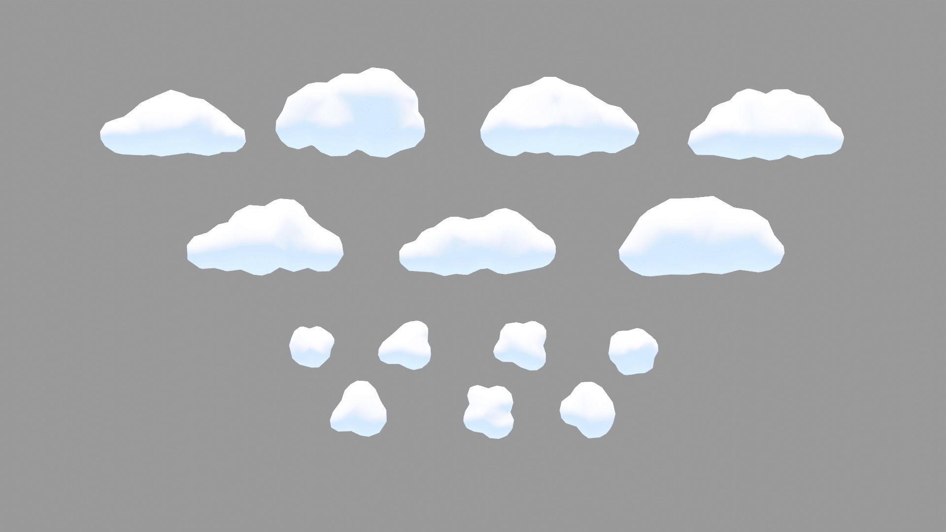 3D model Lowpoly Stylized Cloud Pack VR / AR / low-poly | CGTrader