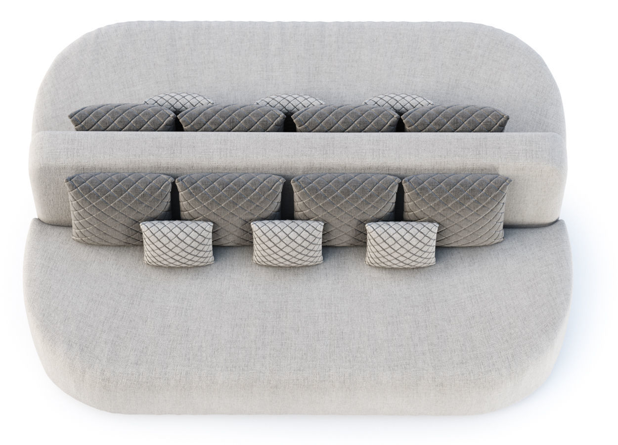 Stefa restaurant double side sofa SCD44 by Bpoint Design 3D model ...