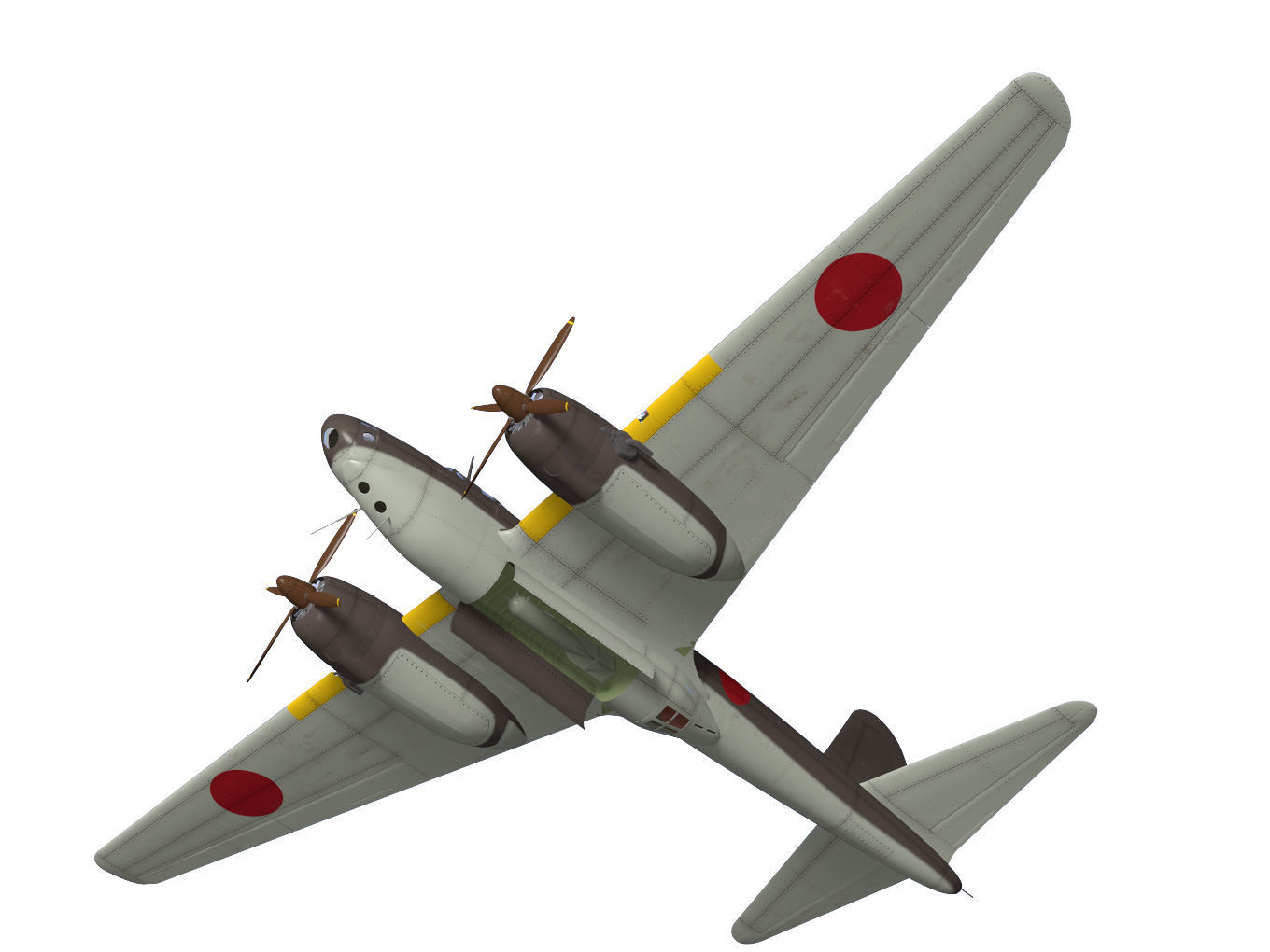 Tachikawa Ki74 Patsy 3D model | CGTrader