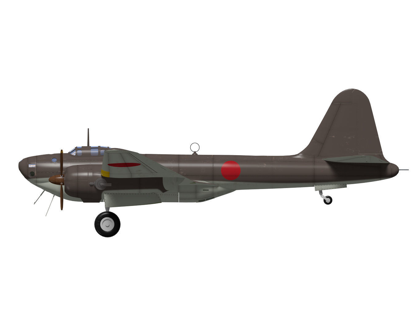 Tachikawa Ki74 Patsy 3D model | CGTrader