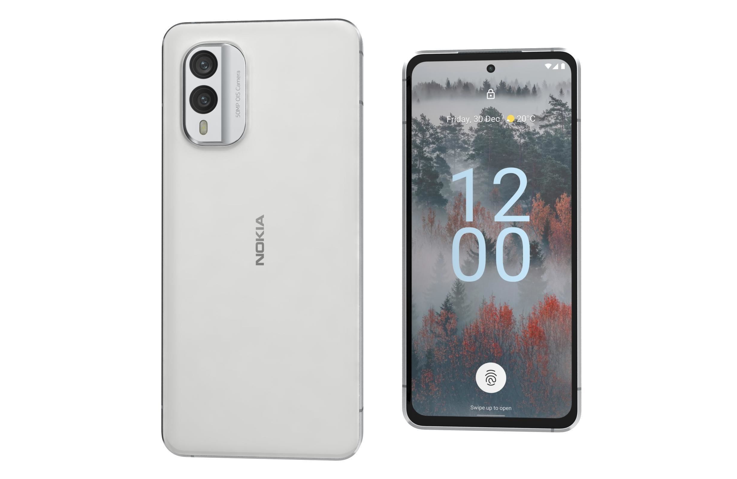 3D model Nokia X30 Coudy Blue And Ice White VR / AR / low-poly | CGTrader