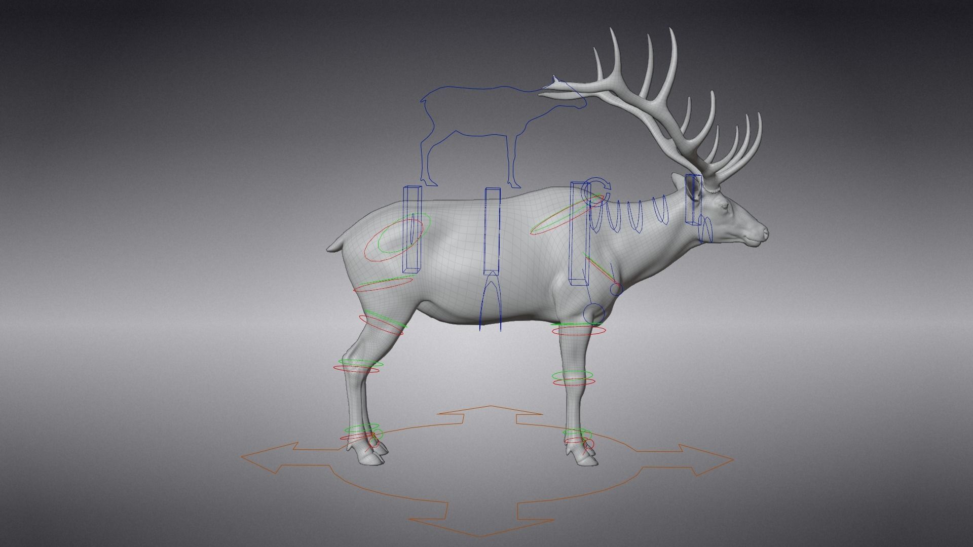 Male Elk Animated VFX Grace 3D model animated rigged | CGTrader