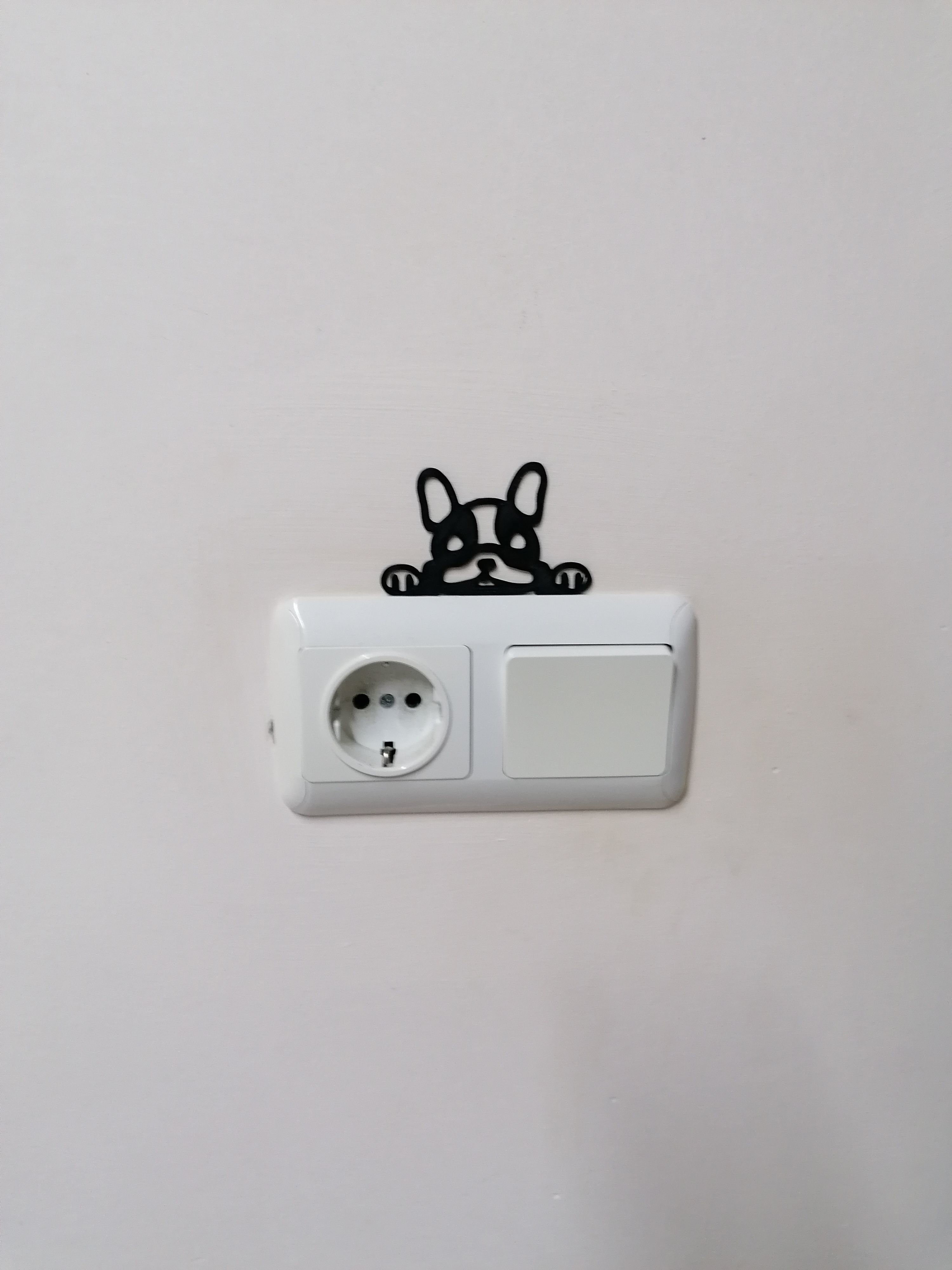 FUN WALL AND SOCKET DECORATION DOG 3D model 3D printable | CGTrader