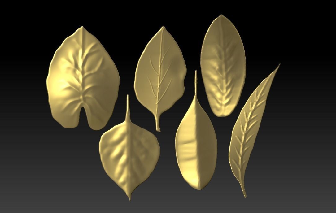 realistic ZB leaf brushes 3D printing leaf STL ZB Leaf Brush 3D model ...