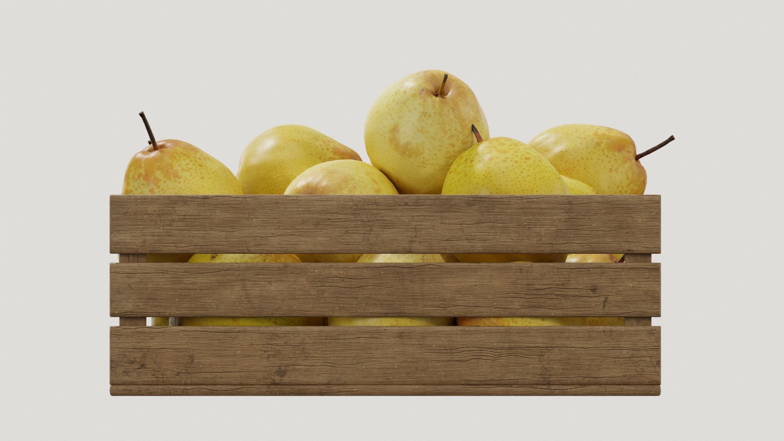 pear crates 3D model | CGTrader