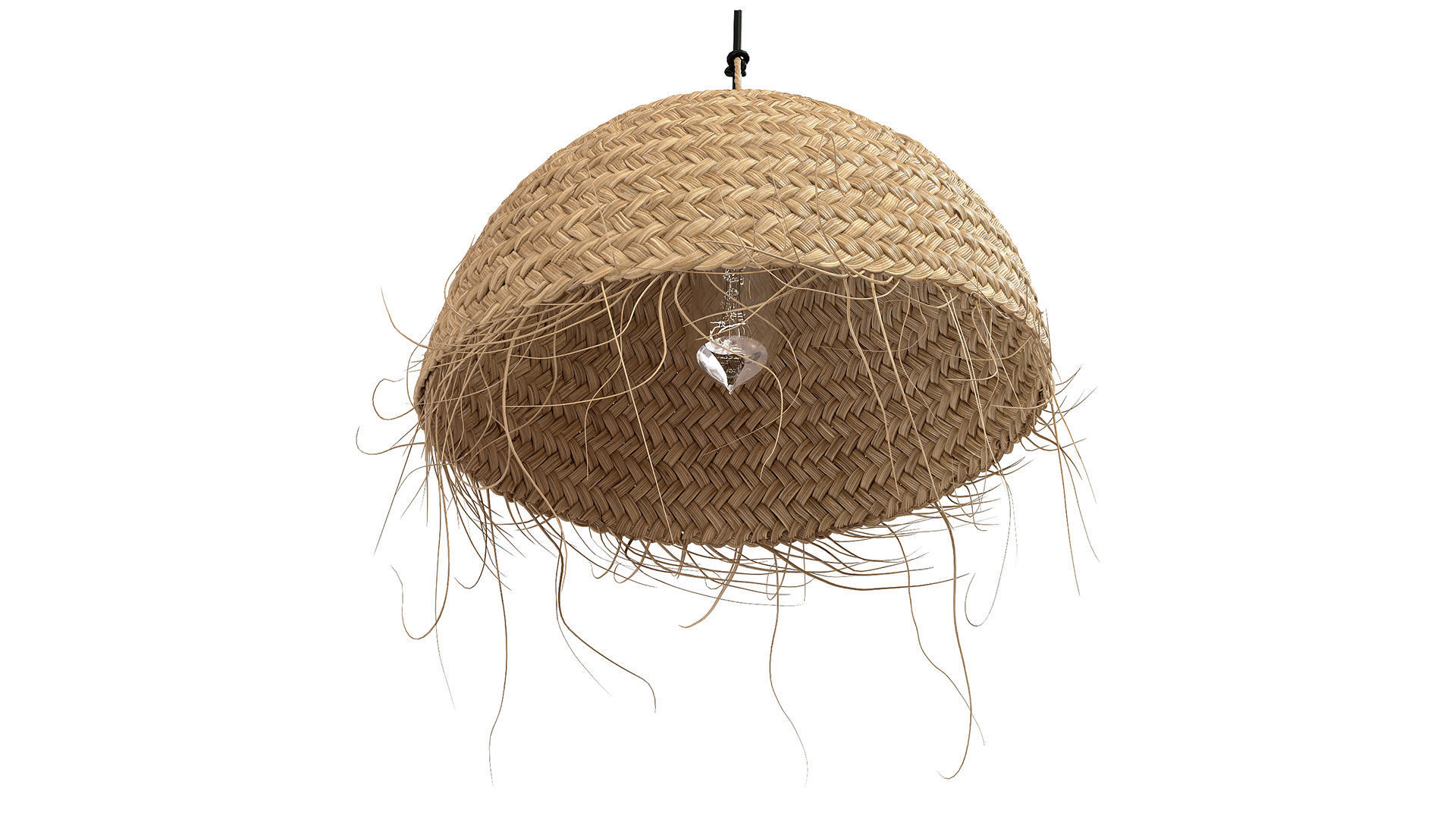 Palm Leaves Lamp Shade Bell - Madam Stoltz 3D model | CGTrader