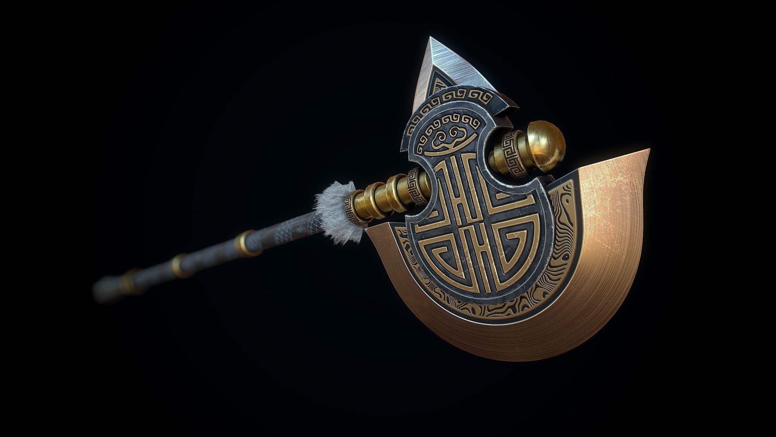 3D model Chinese Great Axe VR / AR / low-poly | CGTrader