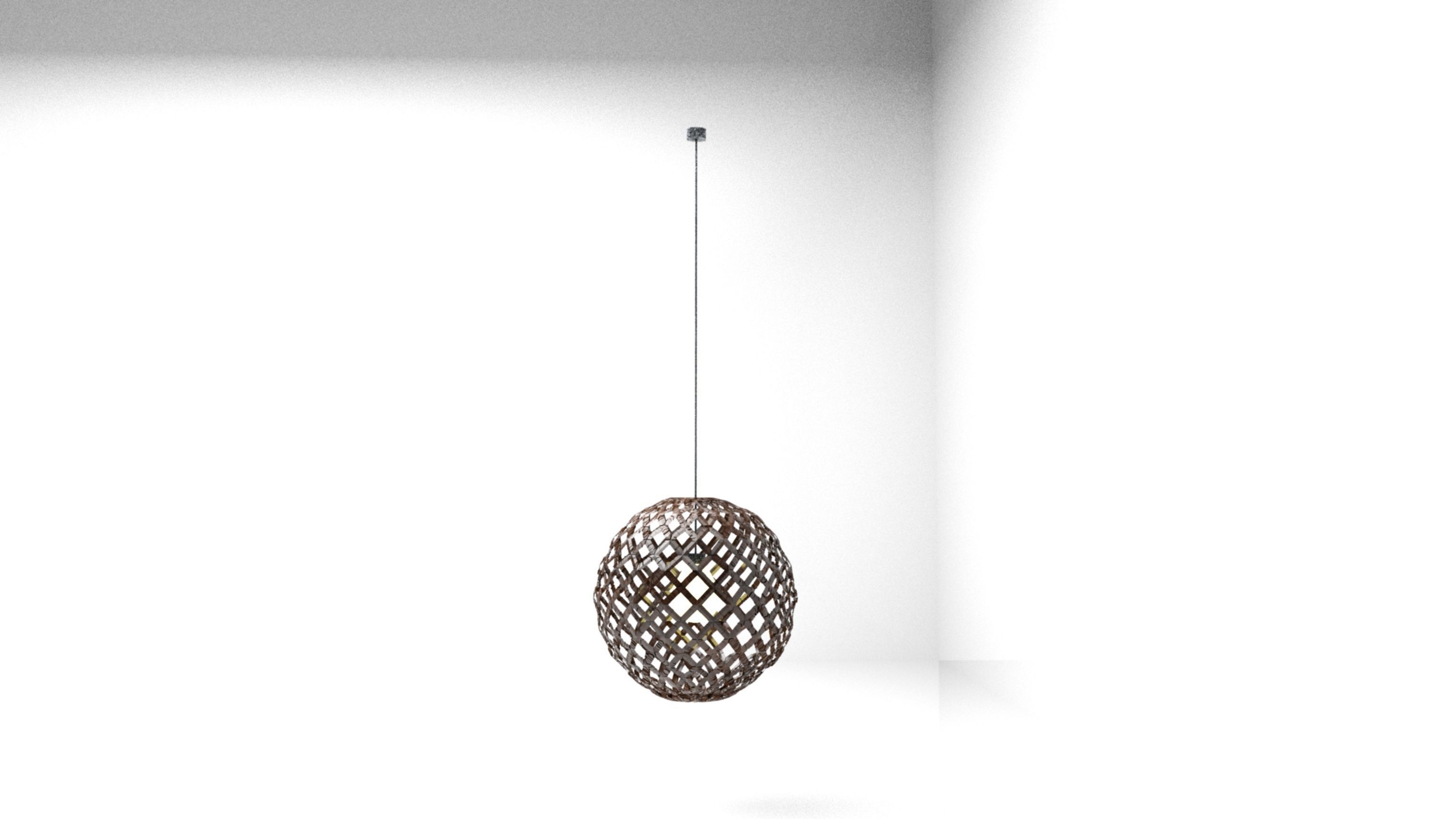 3D model 3D MODEL OF A DECORATIVE PARAMETRIC RATTAN CEILING CHANDELIER ...