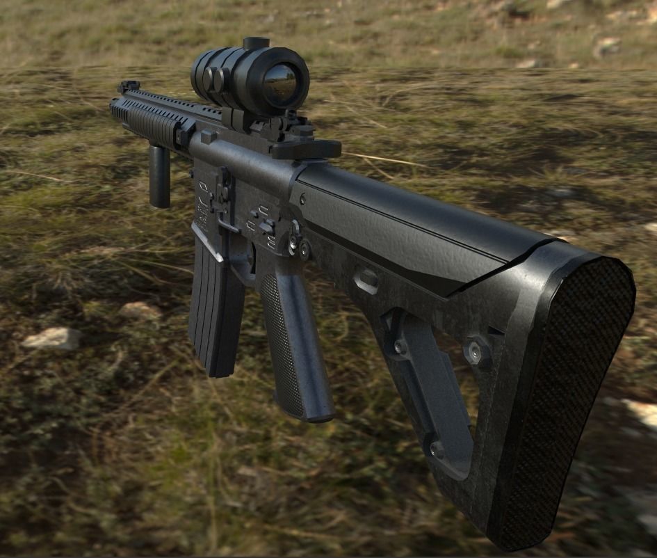 3D model SAAR Assault Rifle VR / AR / low-poly rigged | CGTrader