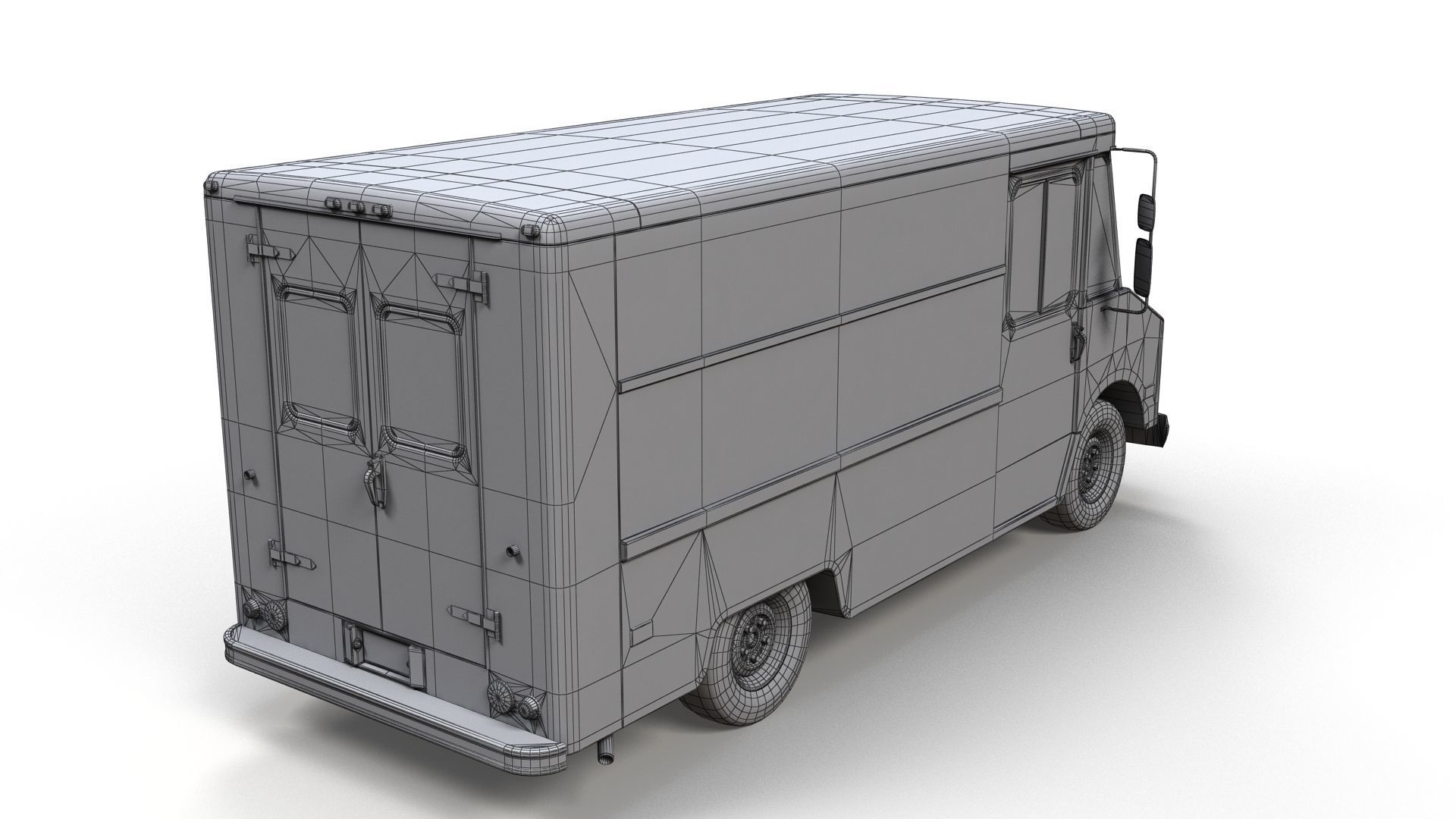 3D model Vintage industrial boxvan VR / AR / low-poly | CGTrader