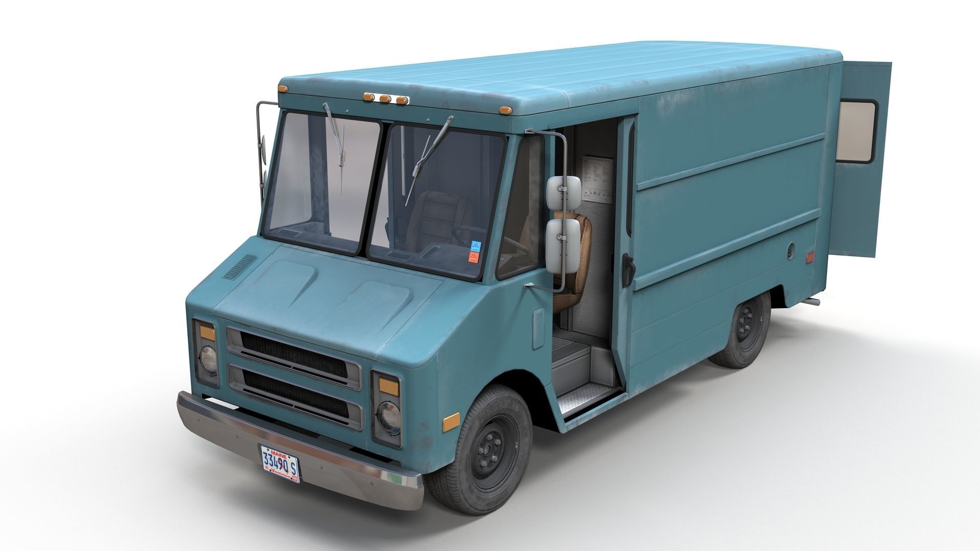 3D model Vintage industrial boxvan VR / AR / low-poly | CGTrader