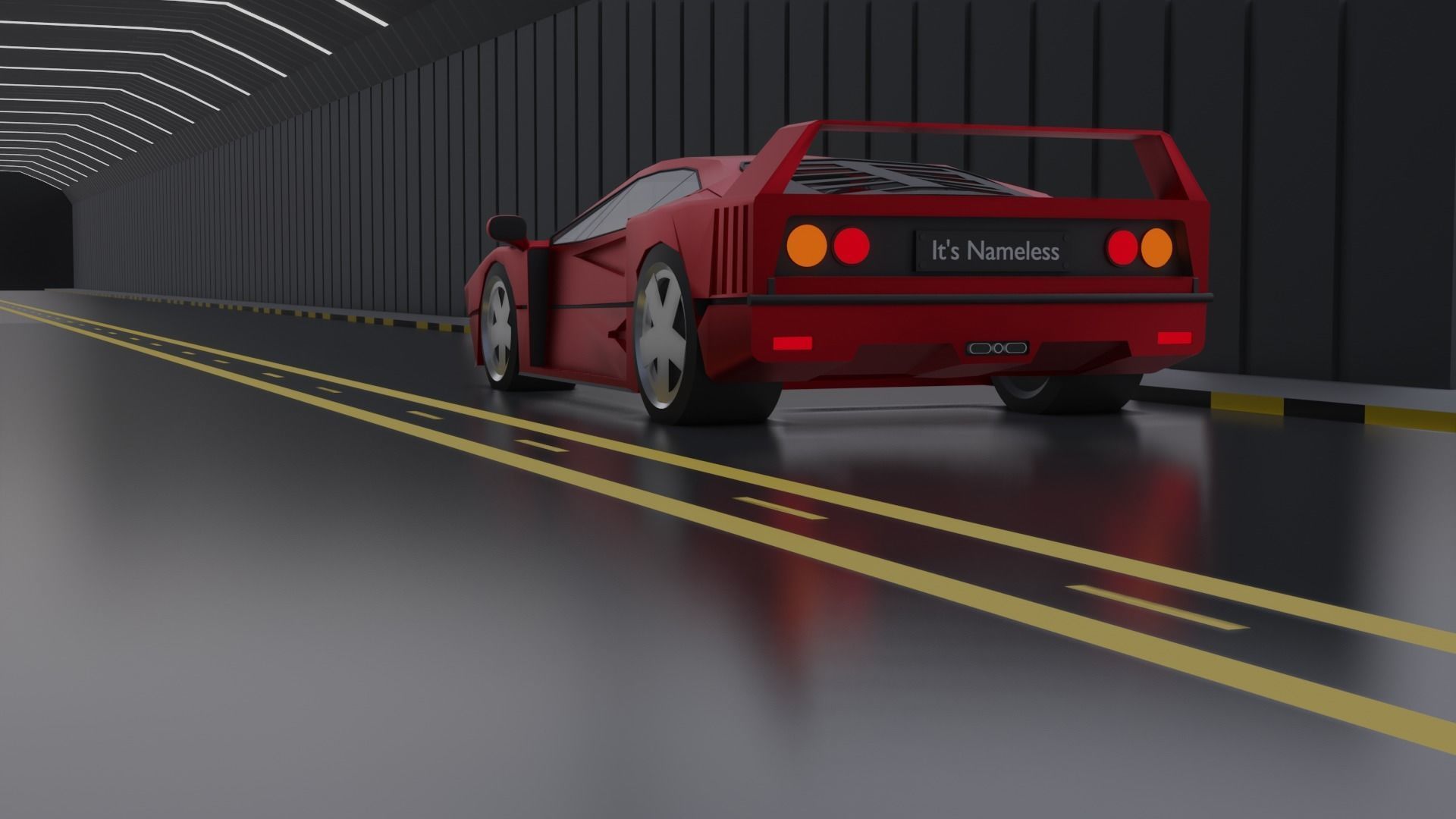 3D model Midpoly FERRARI F40 by Its Nameless VR / AR / low-poly | CGTrader