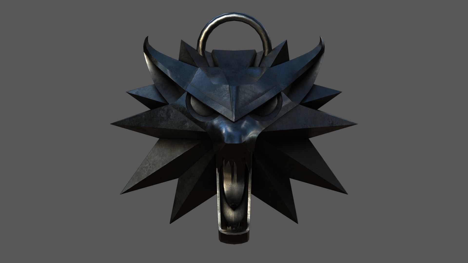 3D model The Witcher Medallion - Wolf School VR / AR / low-poly | CGTrader