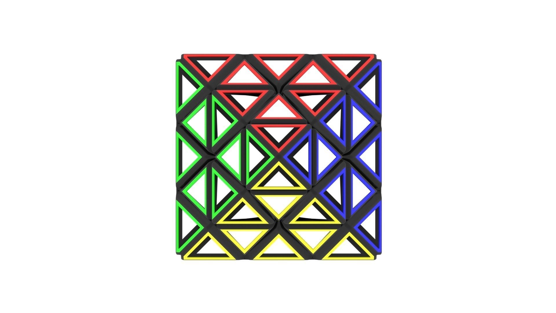 Pyraminx Skeleton 3D model | CGTrader