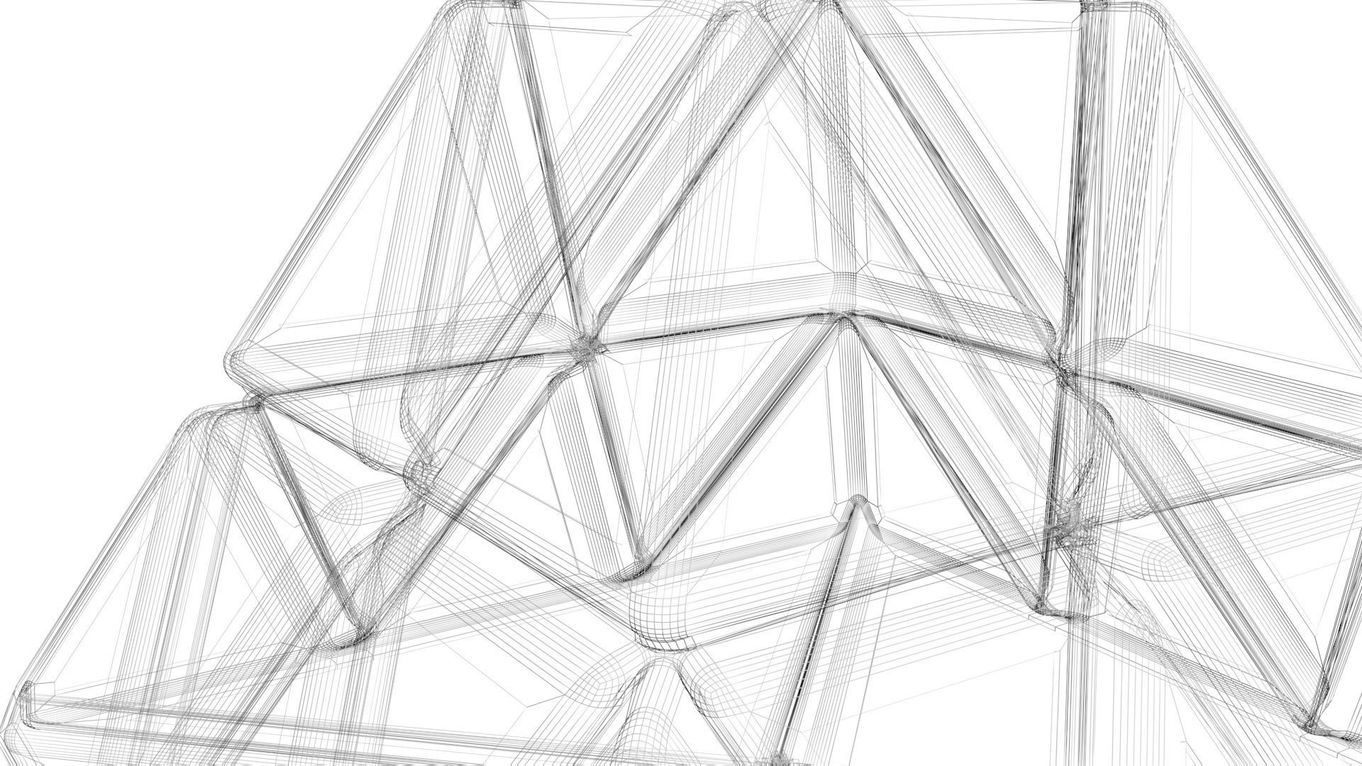 Pyraminx Skeleton 3D model | CGTrader