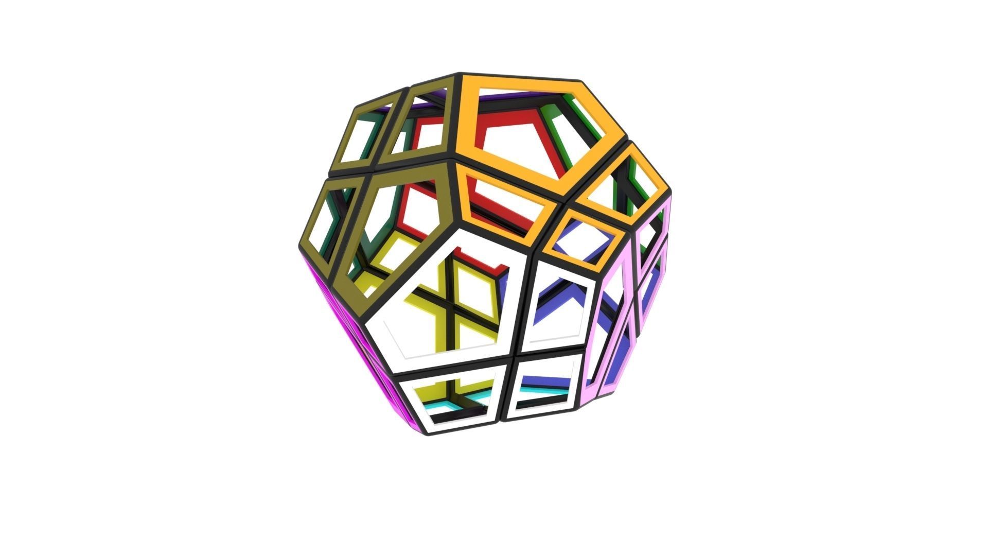 Skewb Ultimate Skeleton 3D model | CGTrader