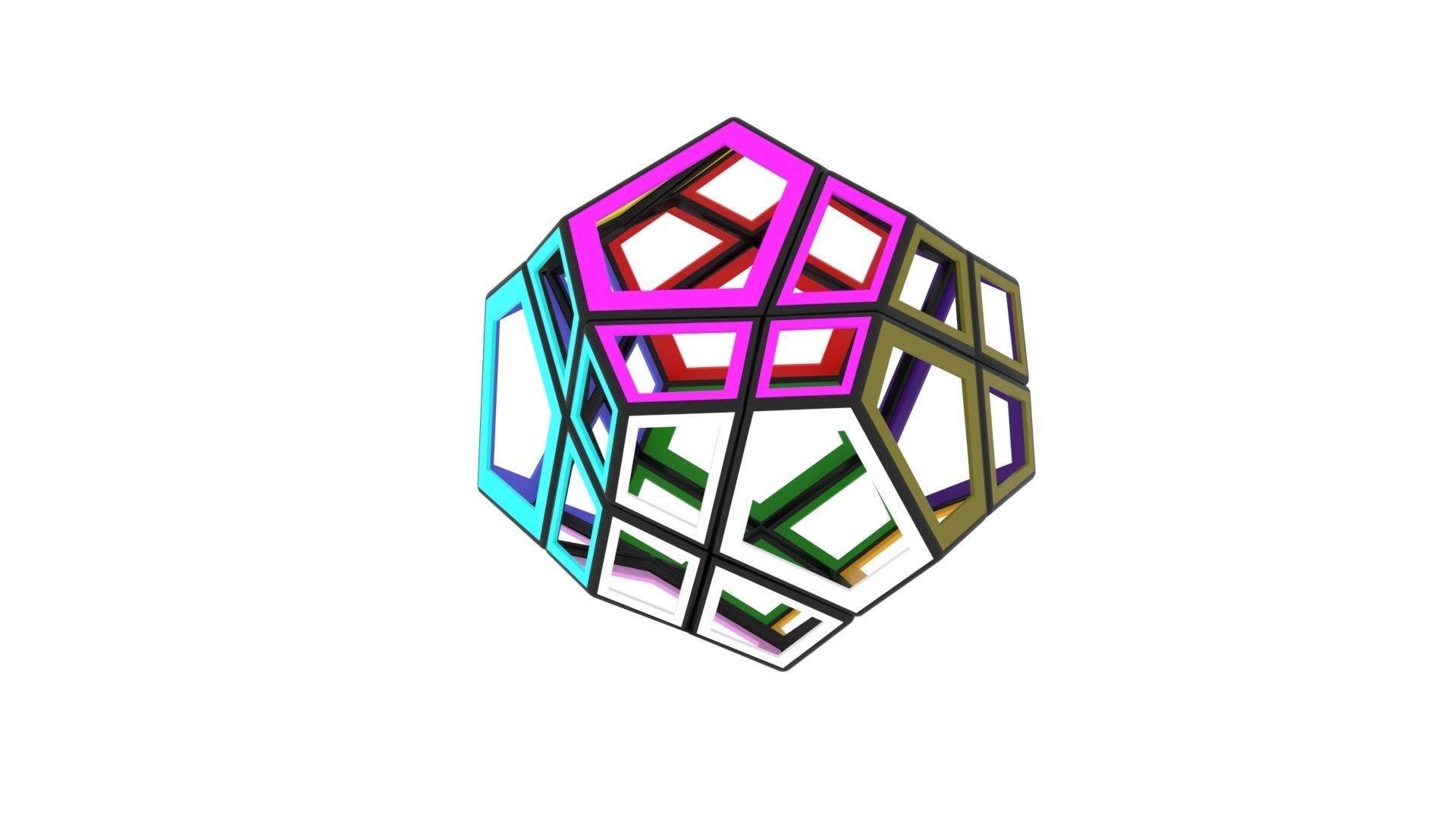 Skewb Ultimate Skeleton 3D model | CGTrader
