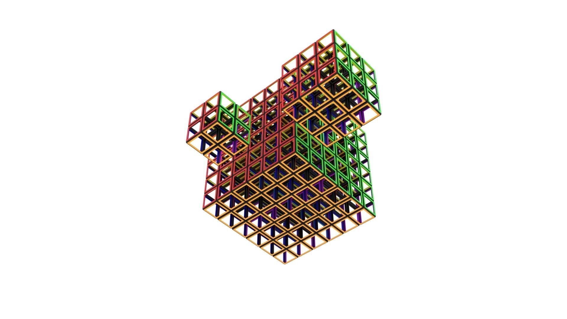 Rubiks Cubes Skeleton Collection 3D model | CGTrader