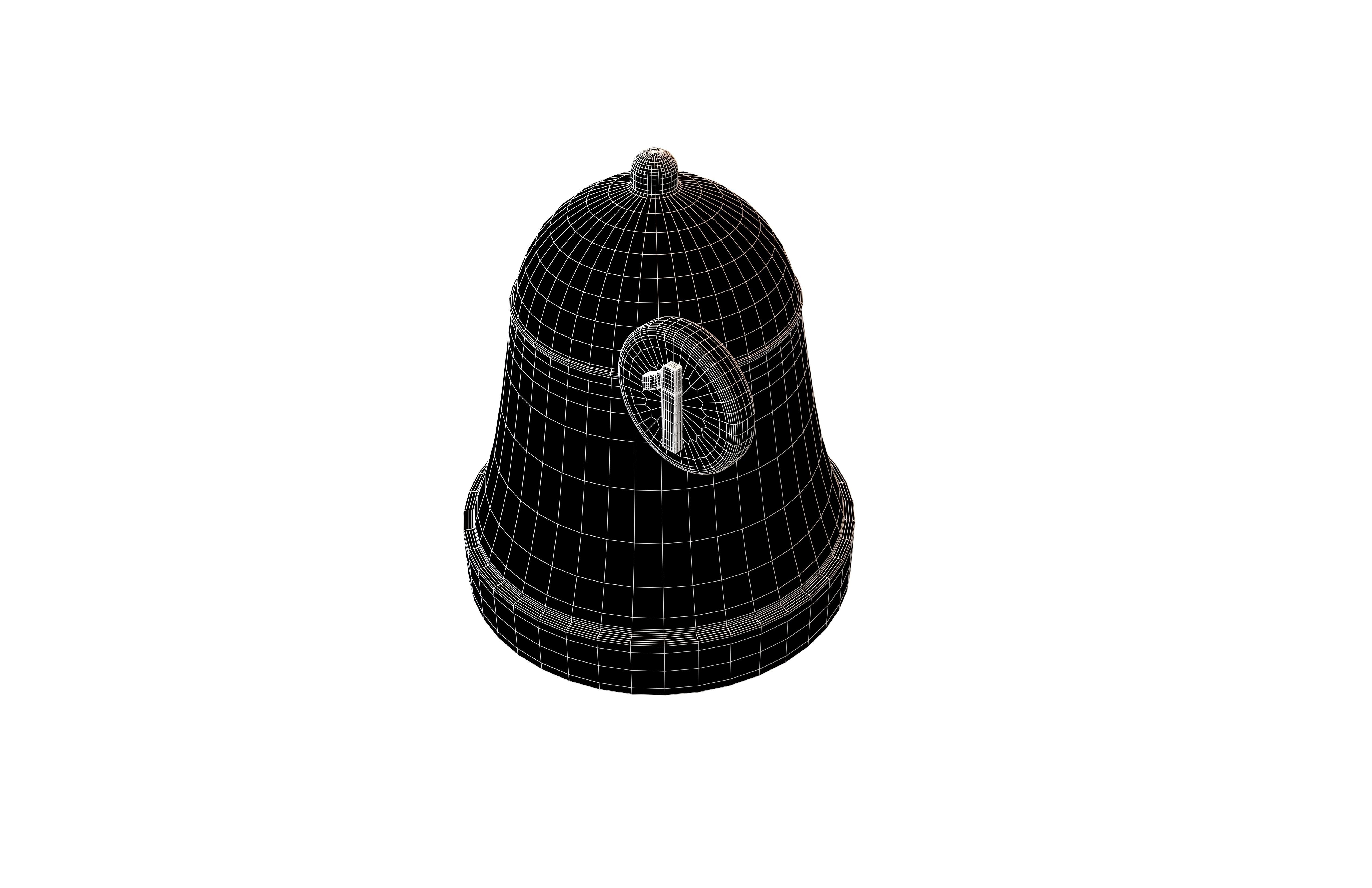 3D model Notification Bell with Reminder Number v1 003 VR / AR / low ...
