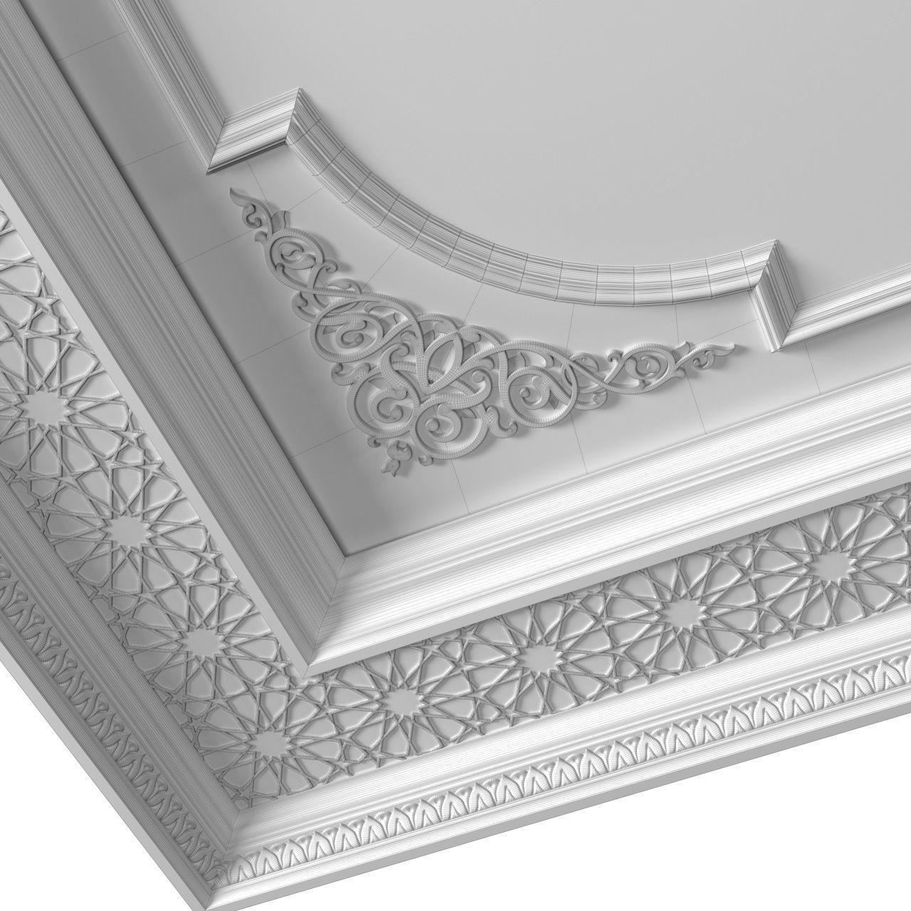 Oriental Ceiling Decorative Set 3D model | CGTrader