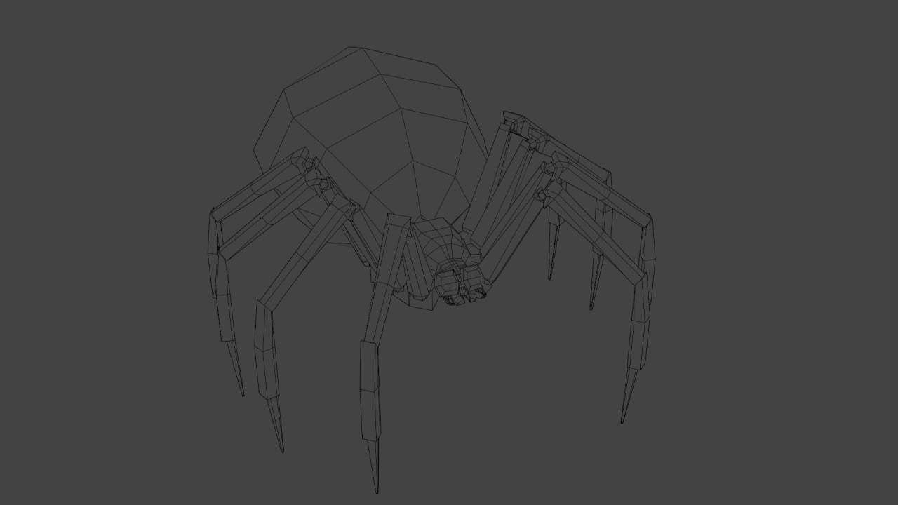 Terrifying spider for horror free VR / AR / low-poly 3D model animated ...