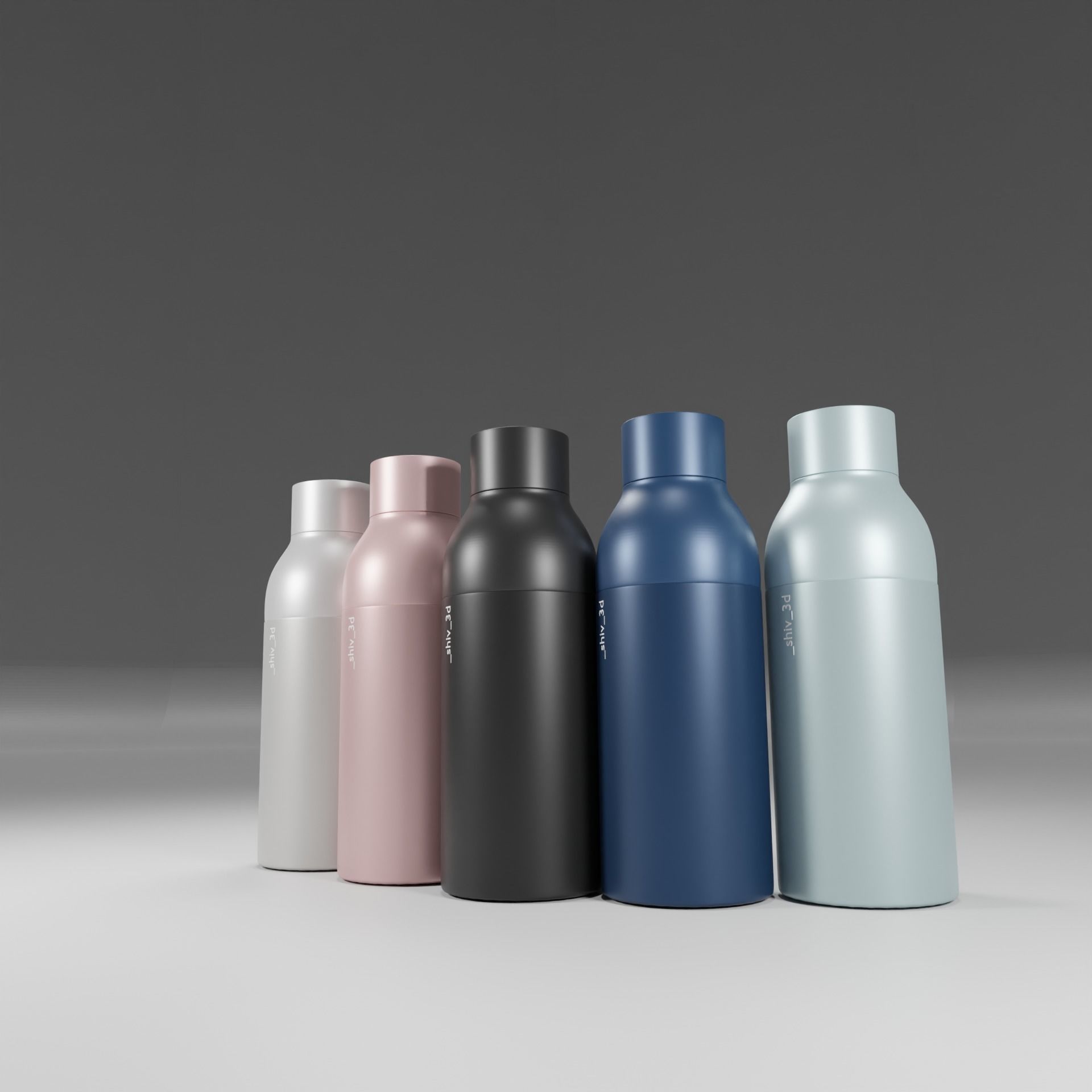 water bottle collection 3D model | CGTrader