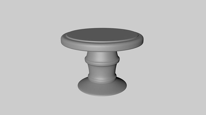 Small Round Table 3D model | CGTrader