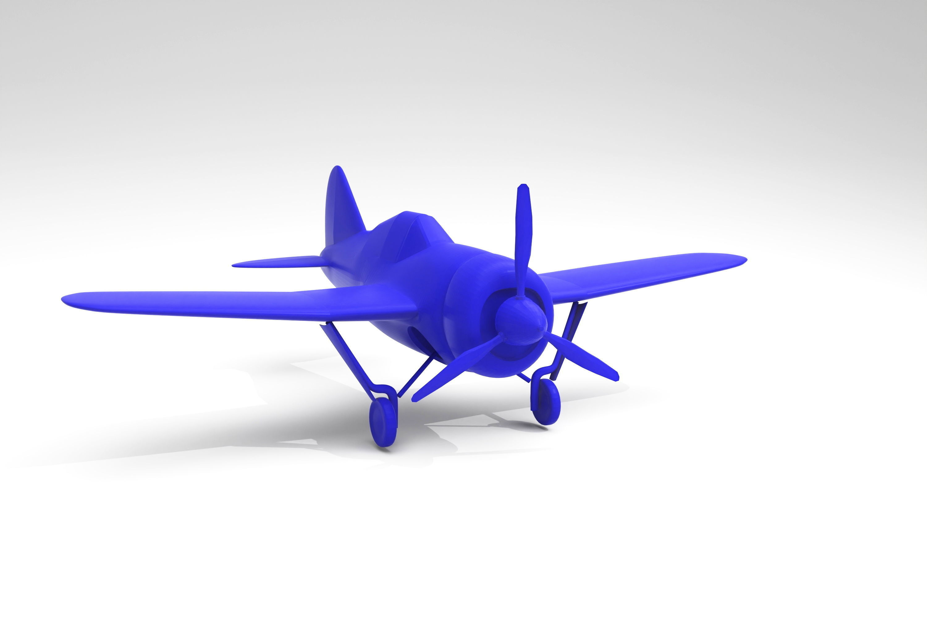 Brewster F2A Buffalo - 3D Print Ready simple 3D model 3D printable ...
