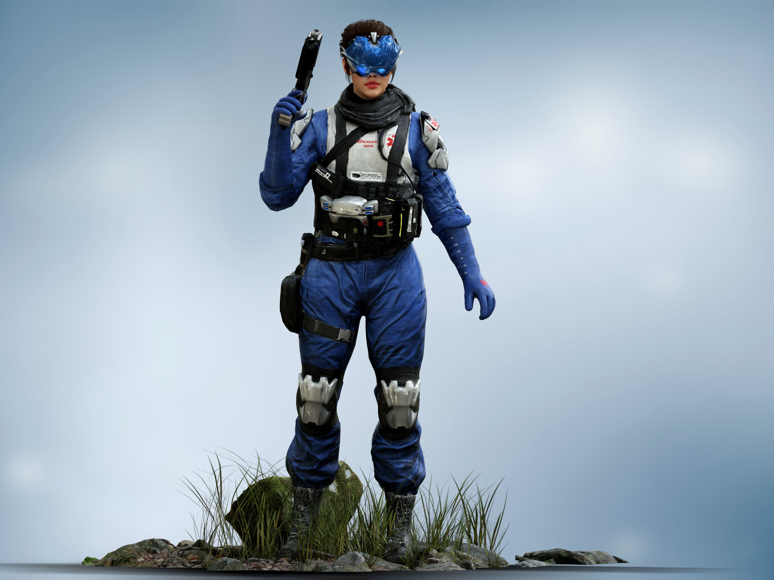 3D model Sci Fi Medic Soldier VR / AR / low-poly rigged | CGTrader